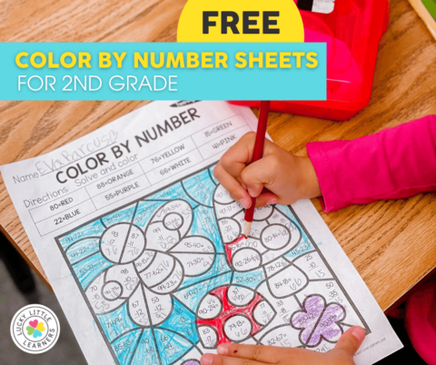 5 Ways to Use Free Color by Number Sheets in 2nd Grade - Lucky Little ...