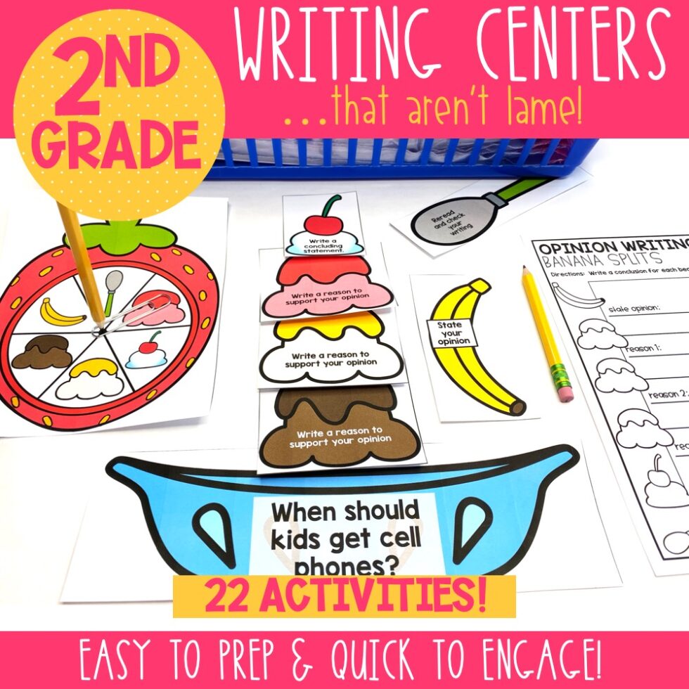 Writing Centers for Second Grade - Lucky Little Learners