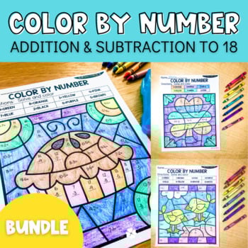 Free Color By Number Math Sheets for 2nd Grade - Lucky Little Learners