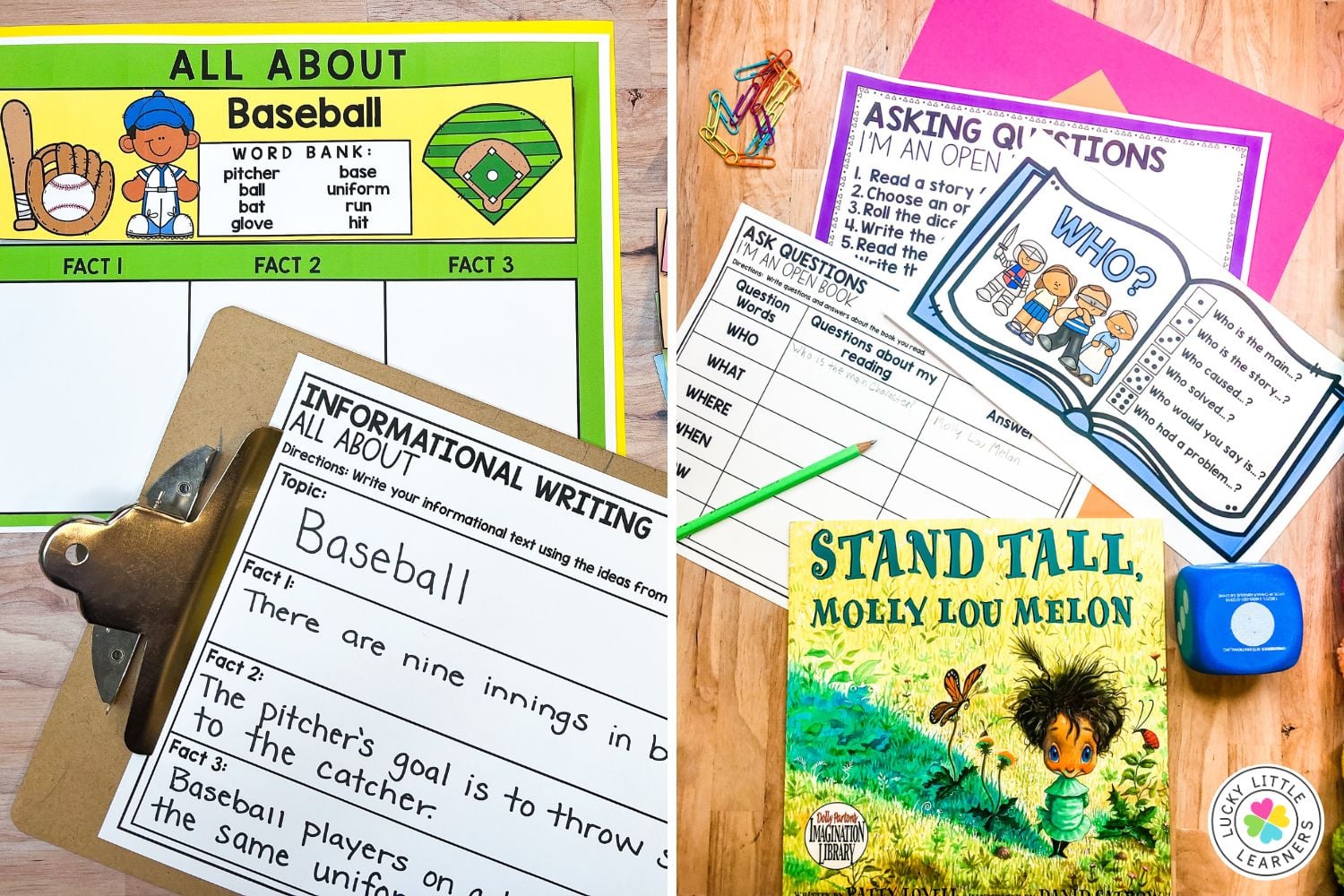 1st and 2nd Grade Literacy Centers - Lucky Little Learners