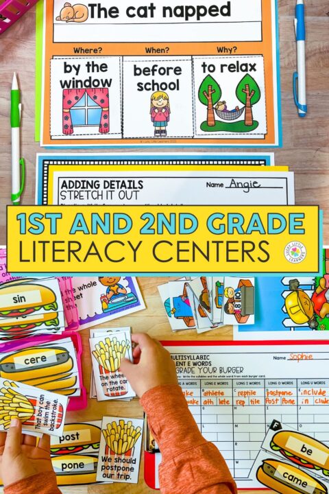 1st and 2nd Grade Literacy Centers - Lucky Little Learners