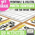 September Math Centers for 1st & 2nd Grade - Lucky Little Learners