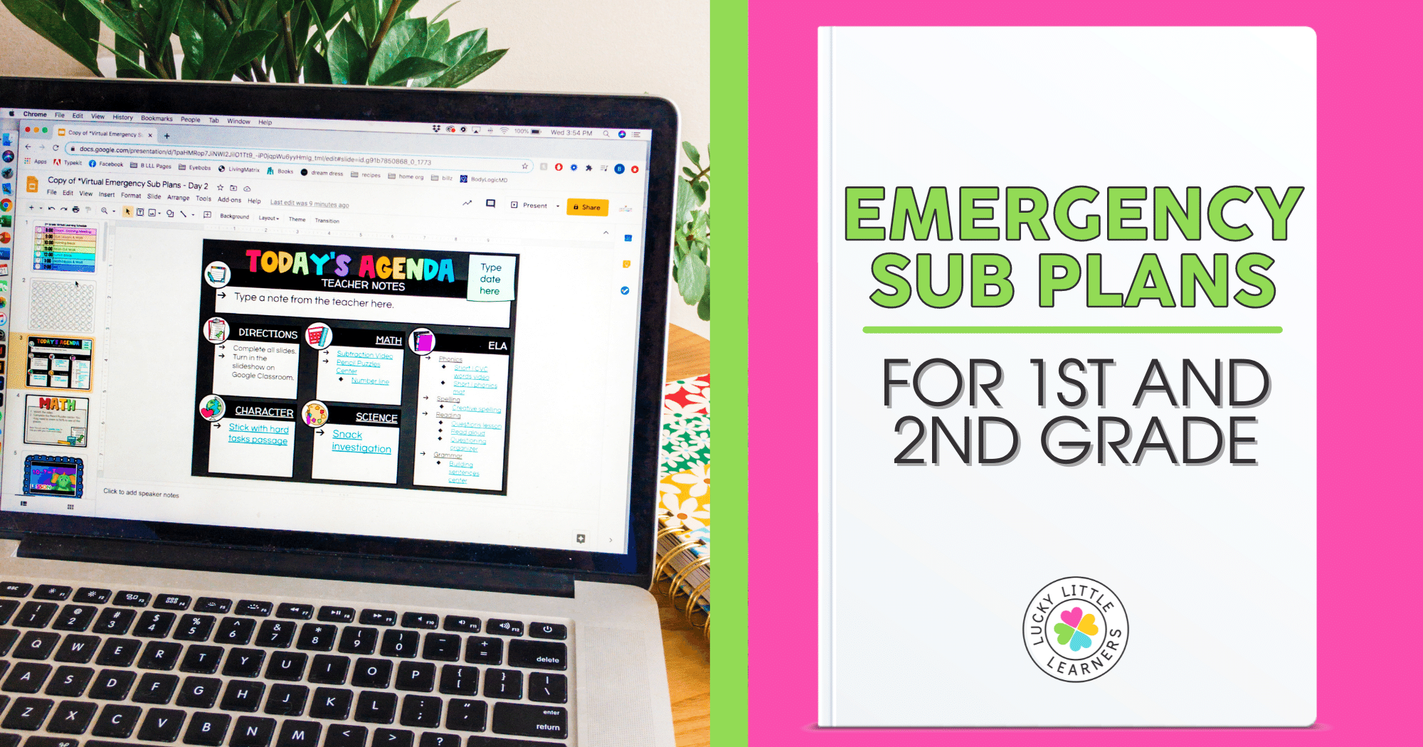 Emergency Sub Plans For 1st And 2nd Grade Lucky Little Learners