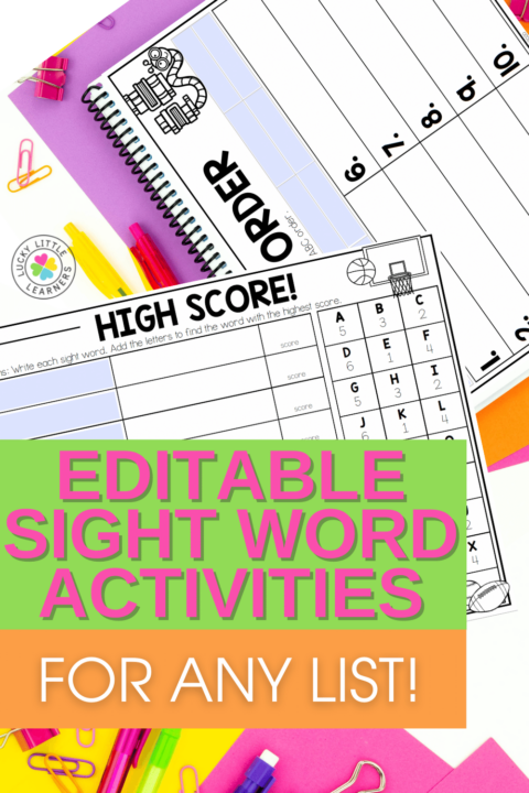 Editable Sight Word Activities For Any List - Lucky Little Learners