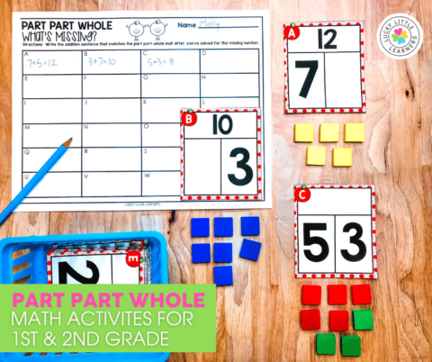 September Math Centers for 1st & 2nd Grade - Lucky Little Learners