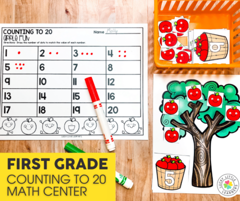 September Math Centers for 1st & 2nd Grade - Lucky Little Learners
