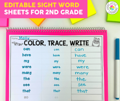 Editable Sight Word Activities For Any List - Lucky Little Learners