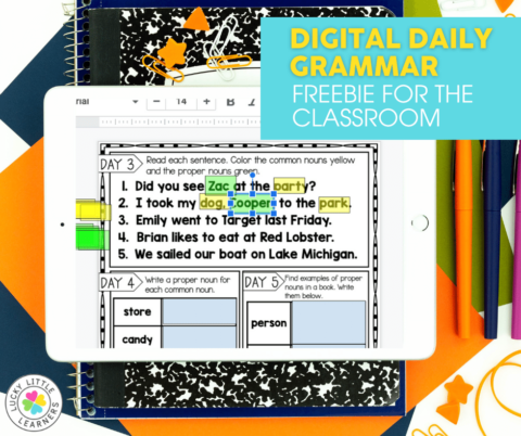 Daily Grammar Practice Freebie - Lucky Little Learners