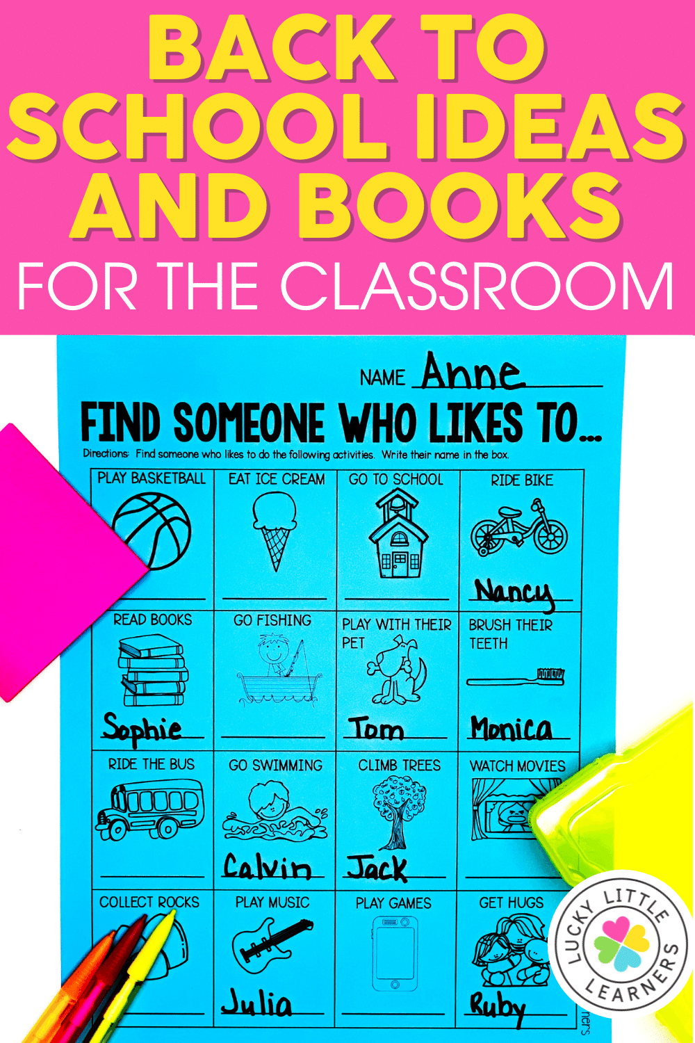 13 First Week of School Read Alouds and Activities - Lucky Little Learners