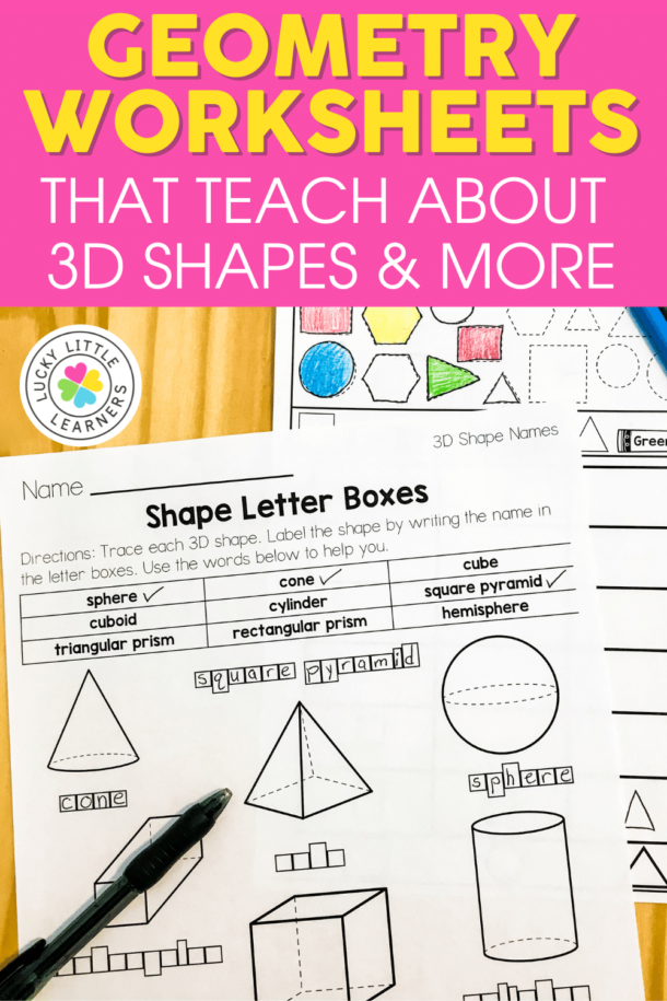 Geometry Worksheets for 2nd Grade - Lucky Little Learners