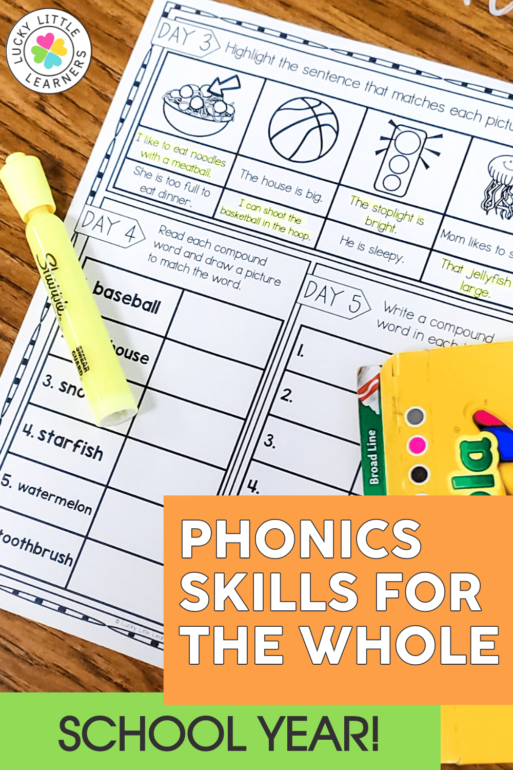 No Prep Daily Phonics Review in 2nd Grade - Lucky Little Learners