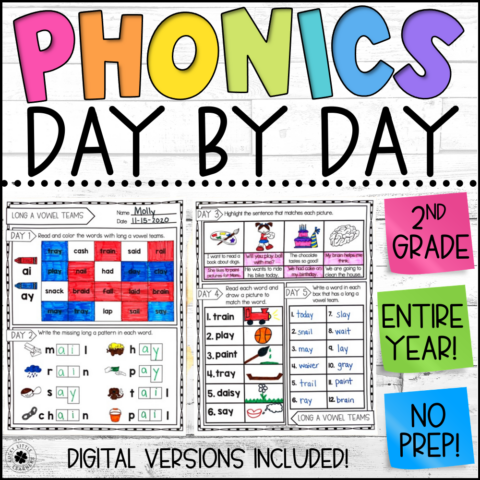 No Prep Daily Phonics Review in 2nd Grade - Lucky Little Learners