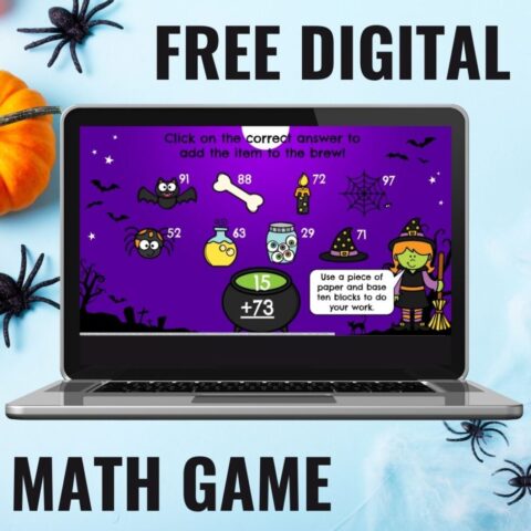 Halloween Math Game Freebie - Lucky Little Learners