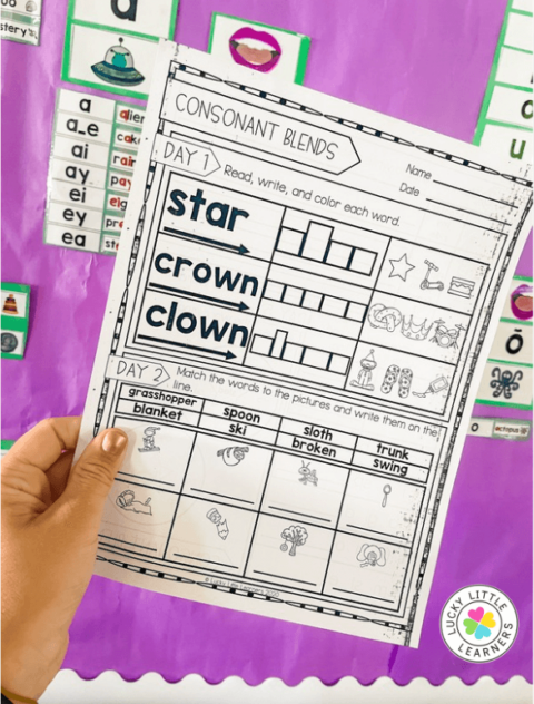 No Prep Daily Phonics Review in 2nd Grade - Lucky Little Learners