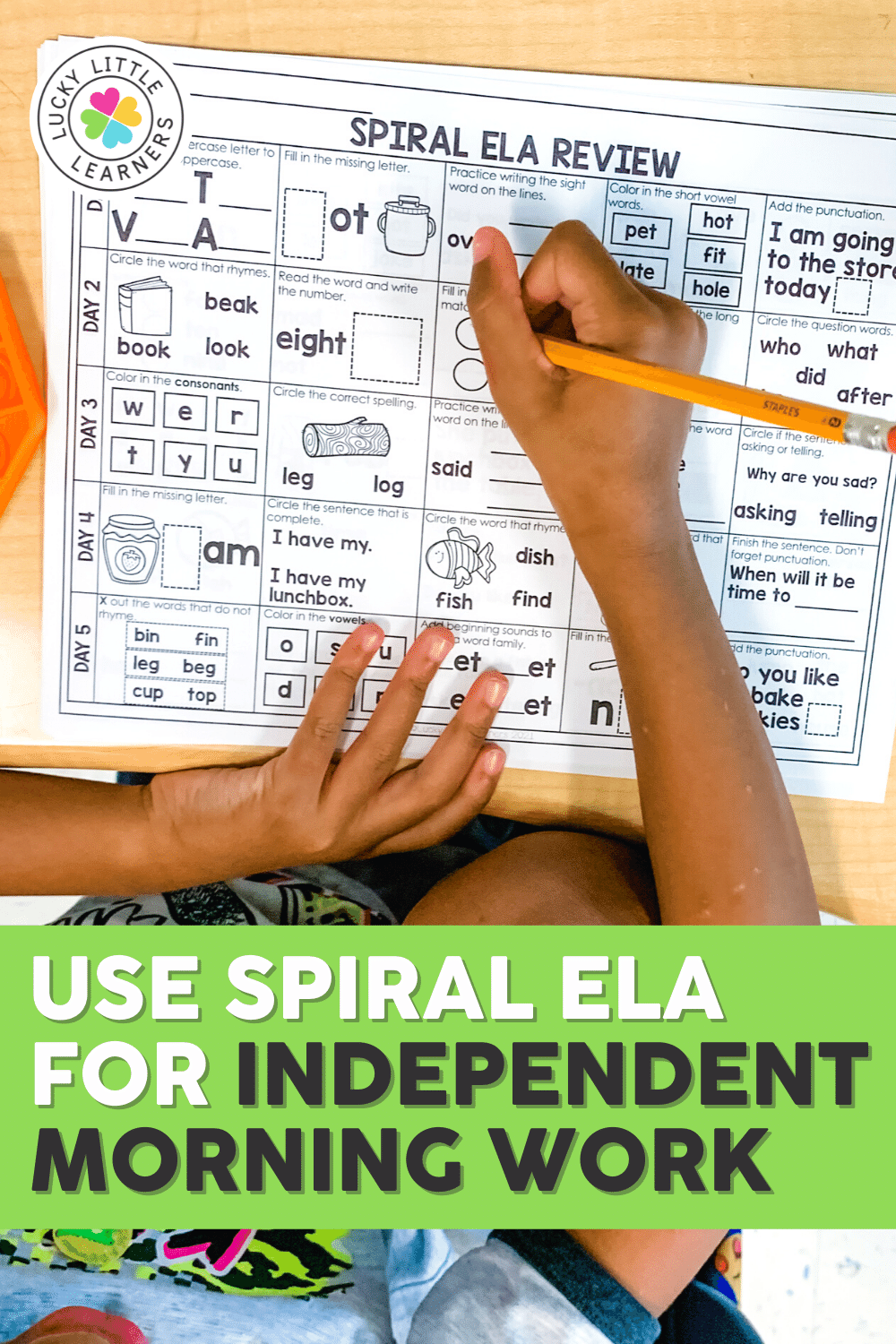 Morning Work Ideas to Implement Now! - Lucky Little Learners