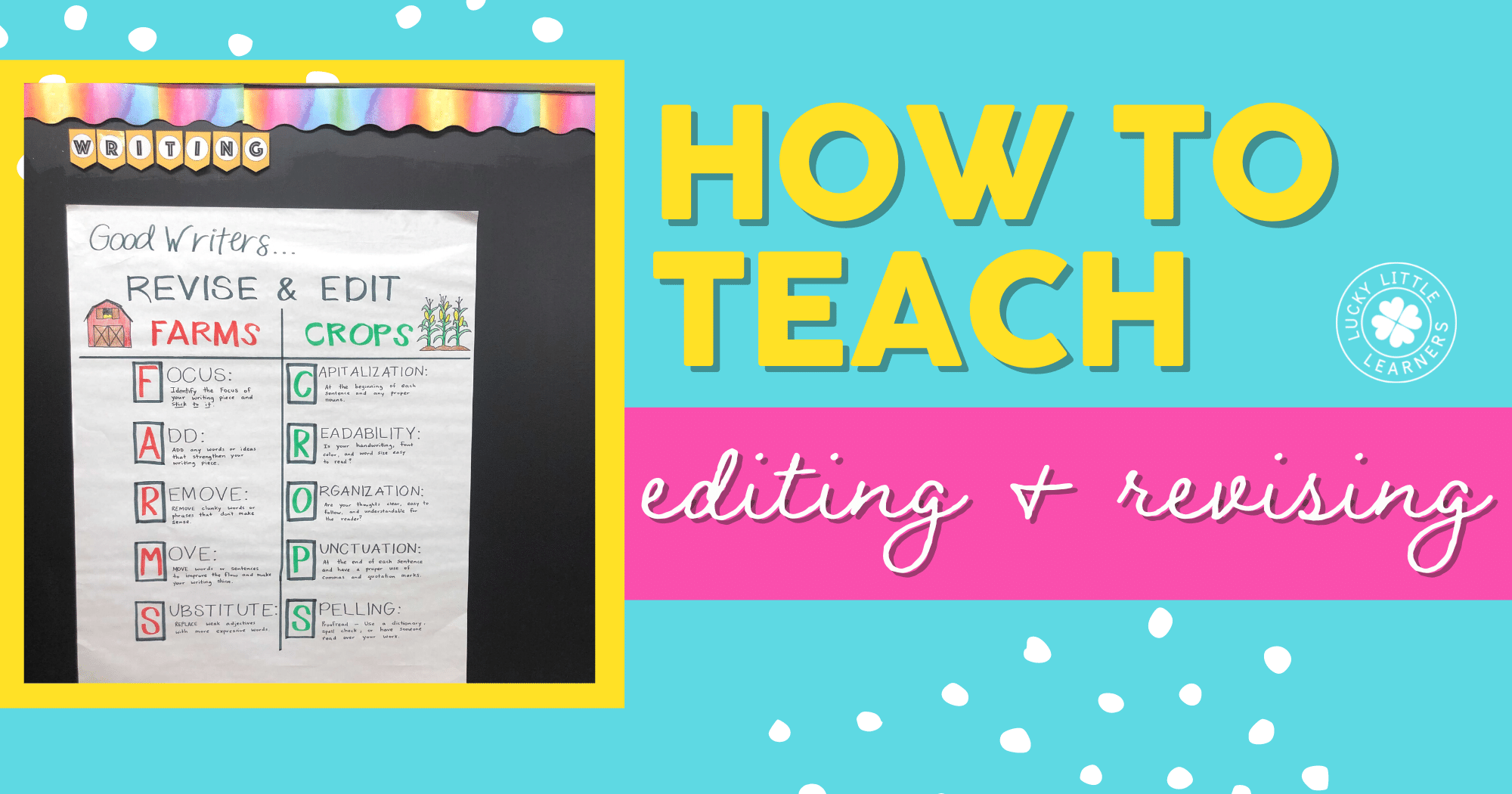 How To Teach Editing And Revising Lucky Little Learners
