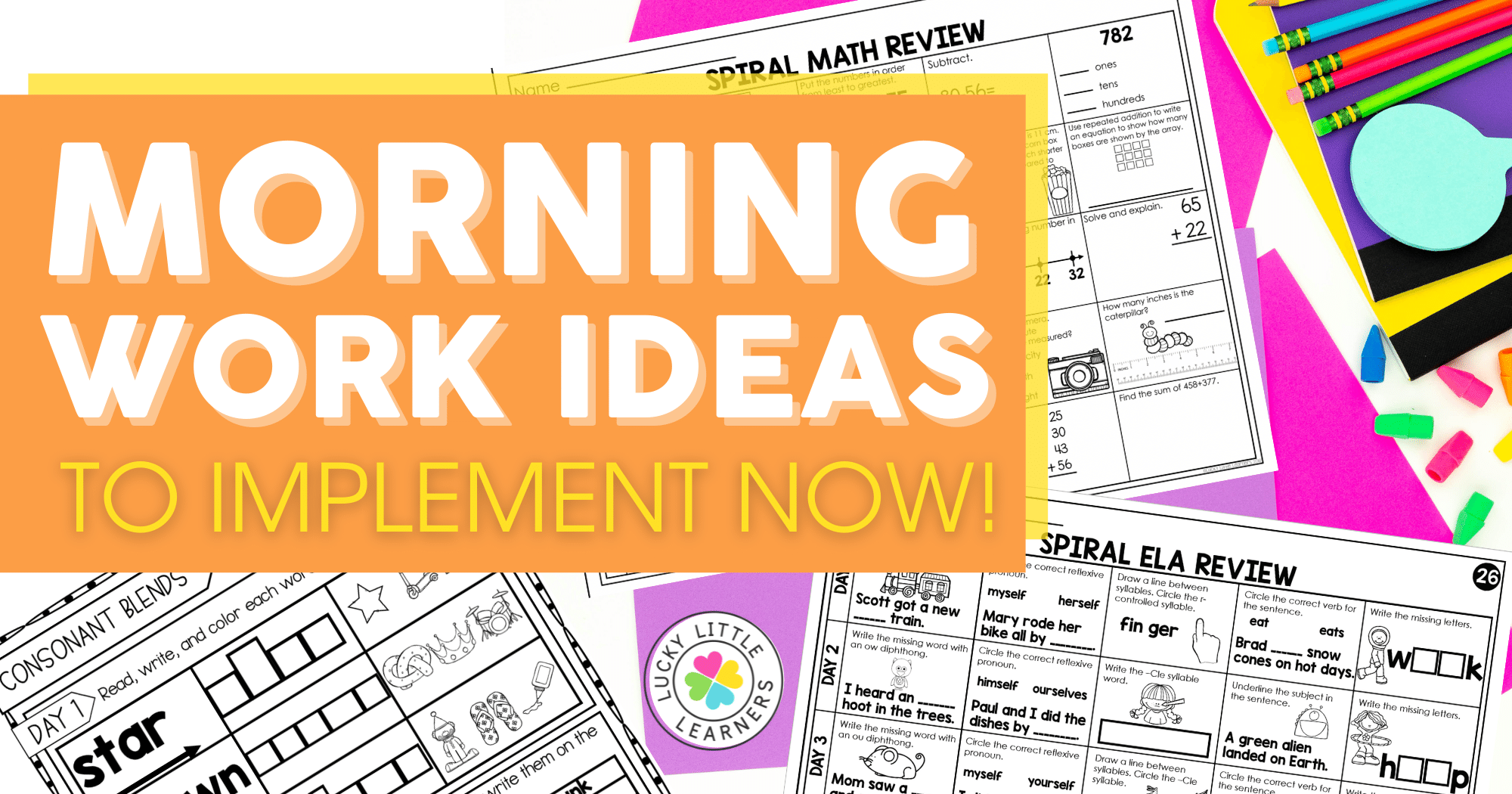 Morning Work Ideas To Implement Now Lucky Little Learners