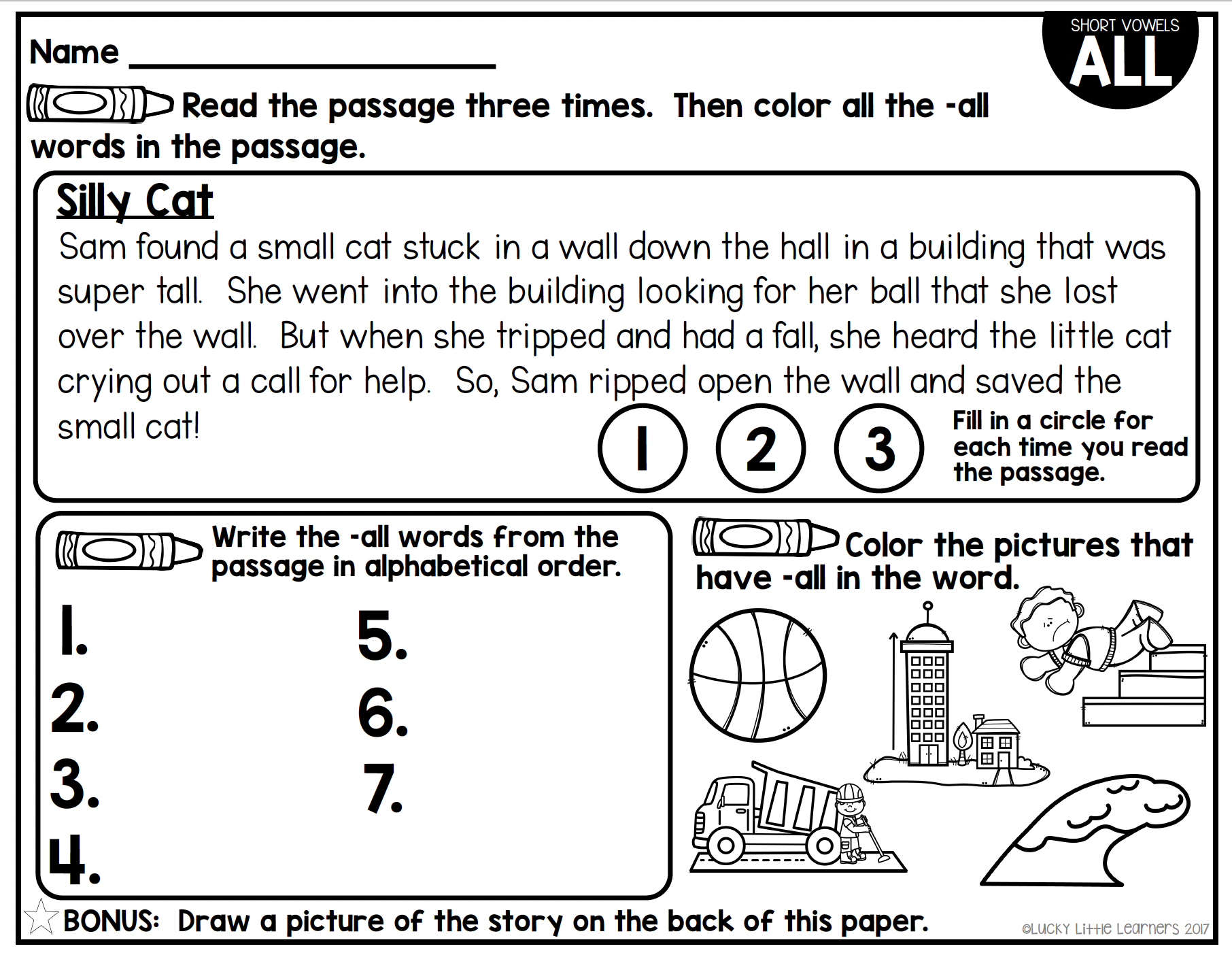 Hands On Literacy Intervention Activities - Lucky Little Learners