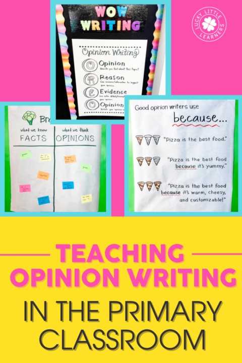 4 Steps for Teaching Opinion Writing - Lucky Little Learners