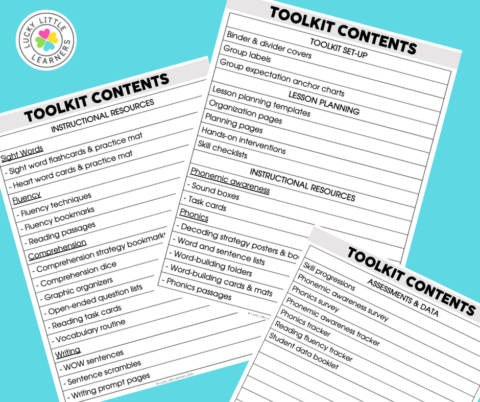 Hands On Literacy Intervention Activities - Lucky Little Learners