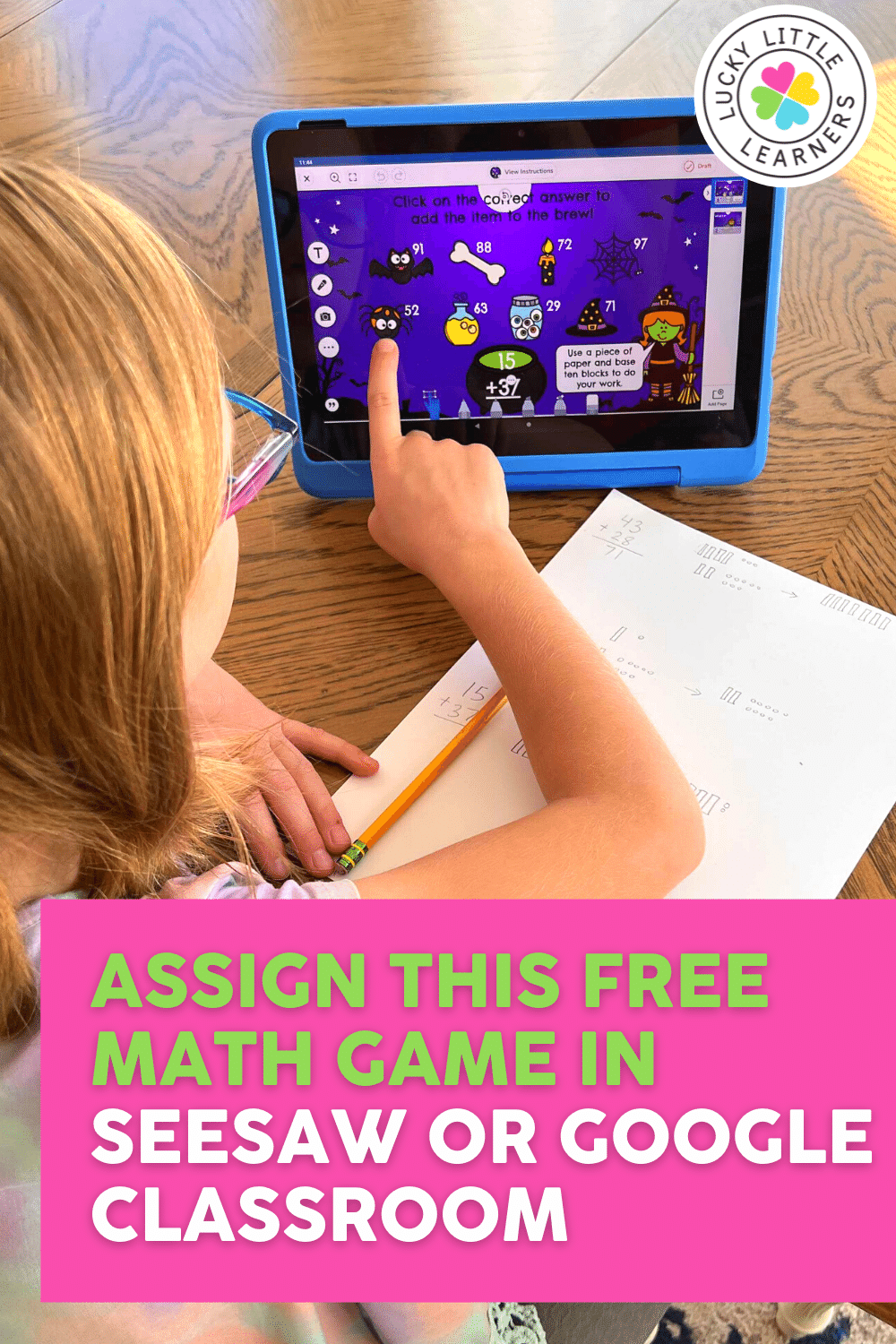 Halloween Math Game Freebie - Lucky Little Learners
