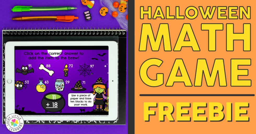 Halloween Math Game Freebie - Lucky Little Learners