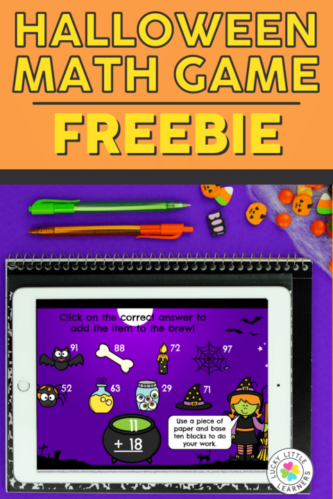 Halloween Math Game Freebie - Lucky Little Learners