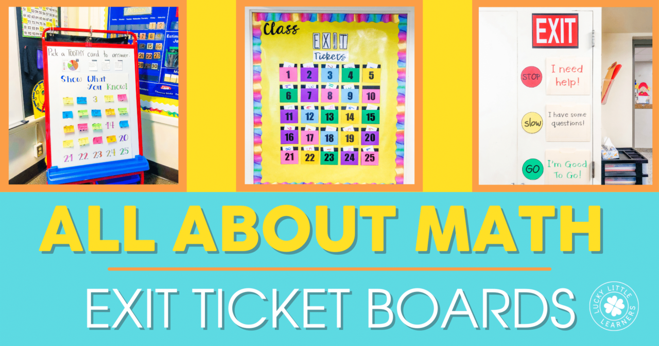 All About Math Exit Ticket Boards - Lucky Little Learners