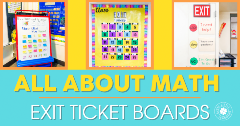 All About Math Exit Ticket Boards - Lucky Little Learners