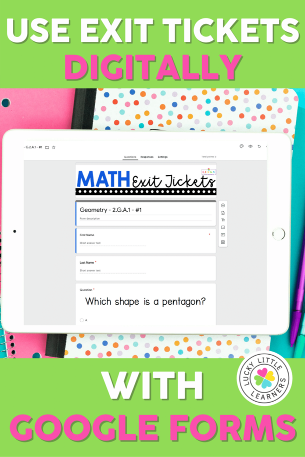 All About Math Exit Ticket Boards - Lucky Little Learners