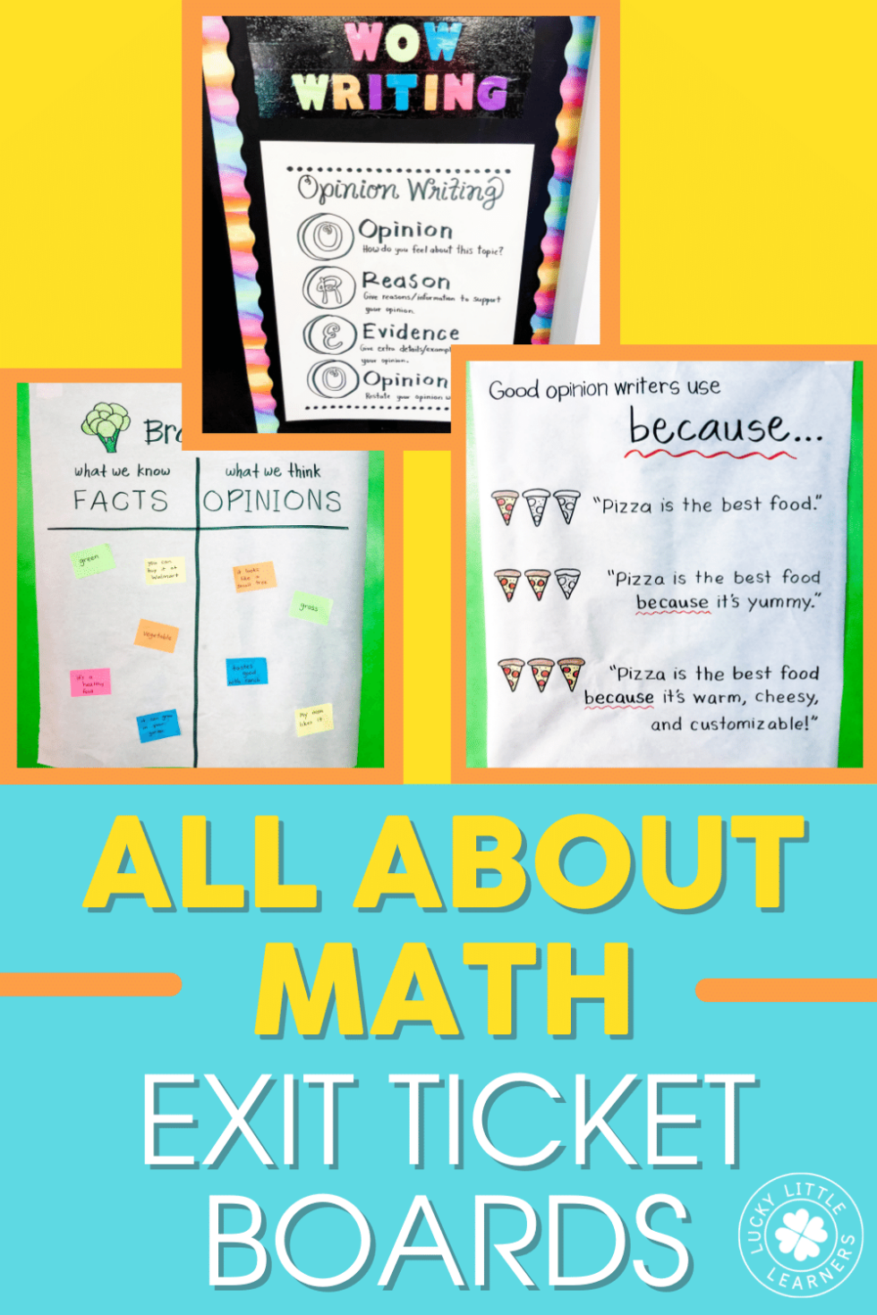 All About Math Exit Ticket Boards - Lucky Little Learners