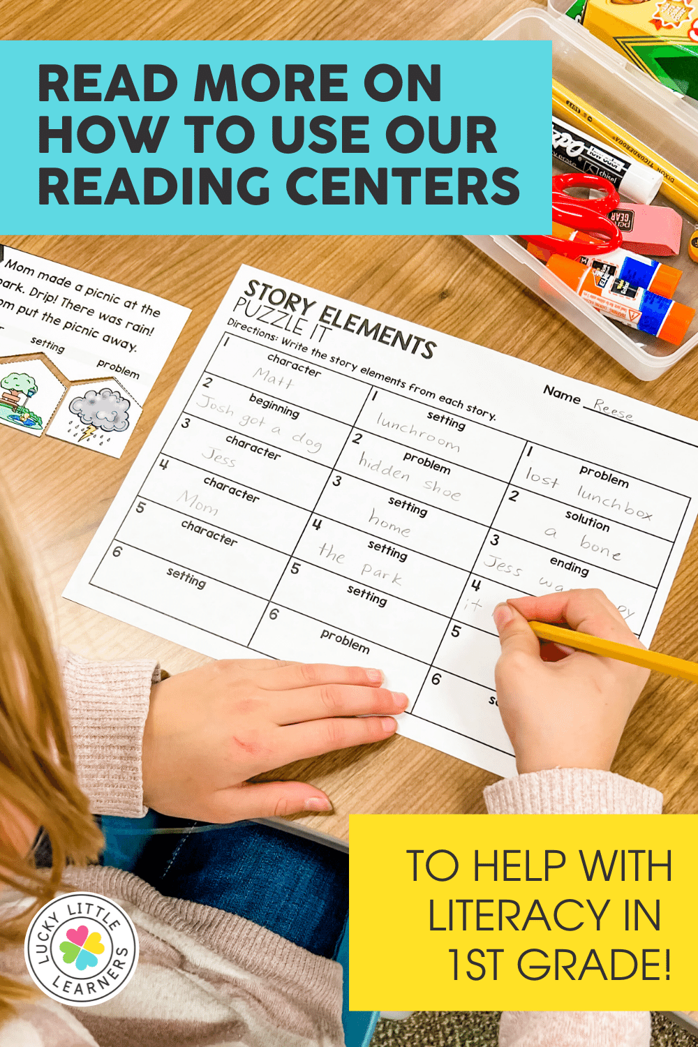 Essential Literacy Centers In First Grade - Lucky Little Learners