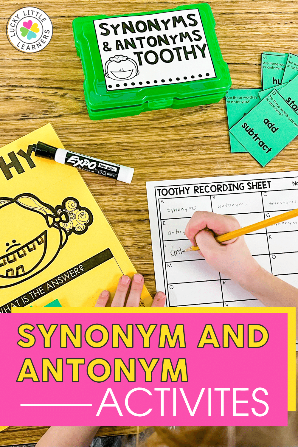 Synonyms and Antonyms Activities - Lucky Little Learners