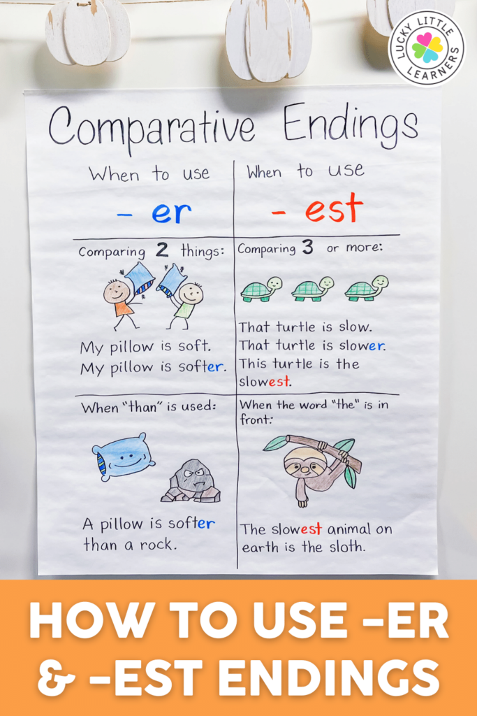 Teaching Comparative Endings Lucky Little Learners Teaching Comparative Endings Lucky Little Learners