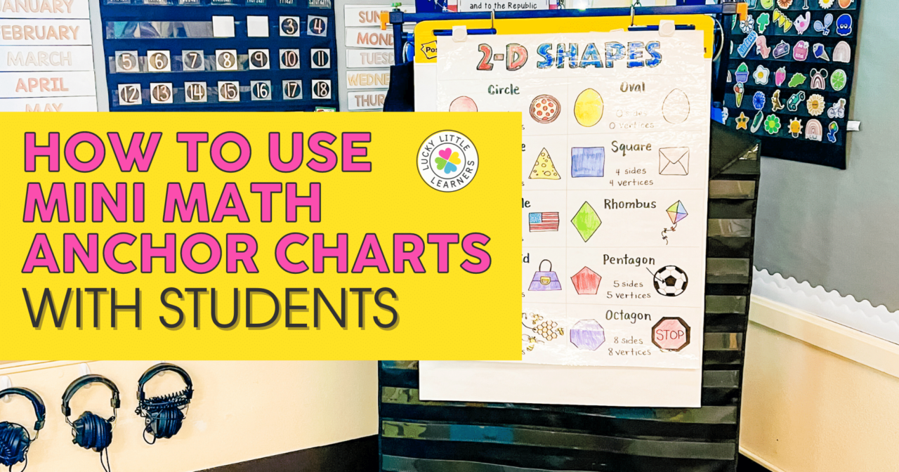 How To Use Mini Math Anchor Charts With Students - Lucky Little Learners