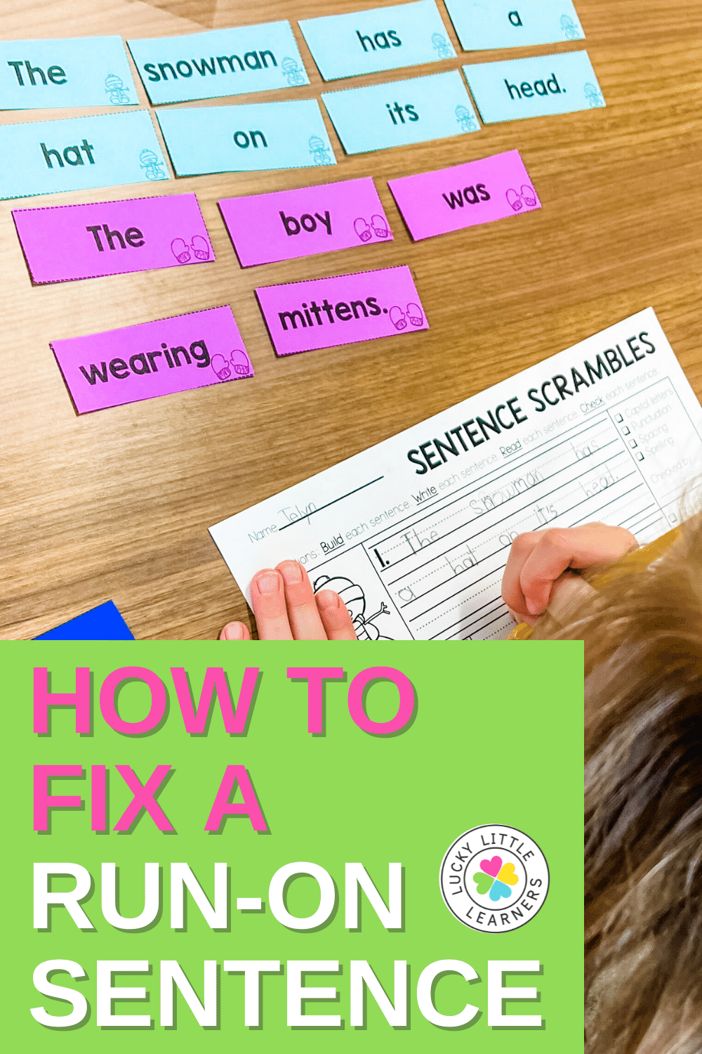 How to Fix a Run-On Sentence - Lucky Little Learners