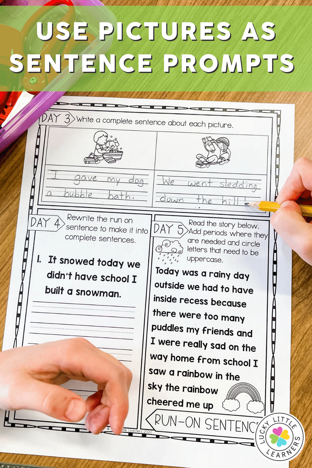 How to Fix a Run-On Sentence - Lucky Little Learners