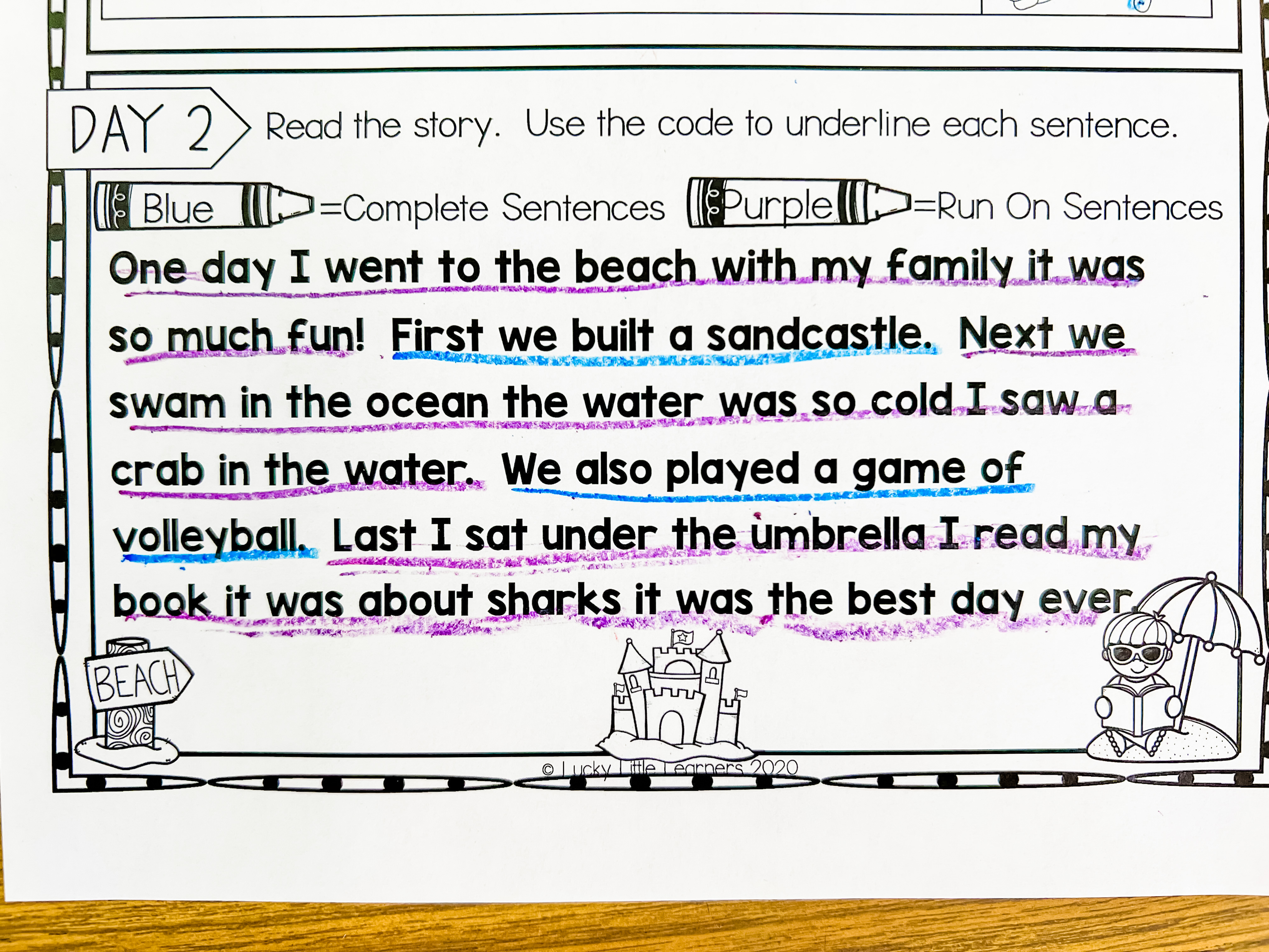 How to Fix a Run-On Sentence - Lucky Little Learners