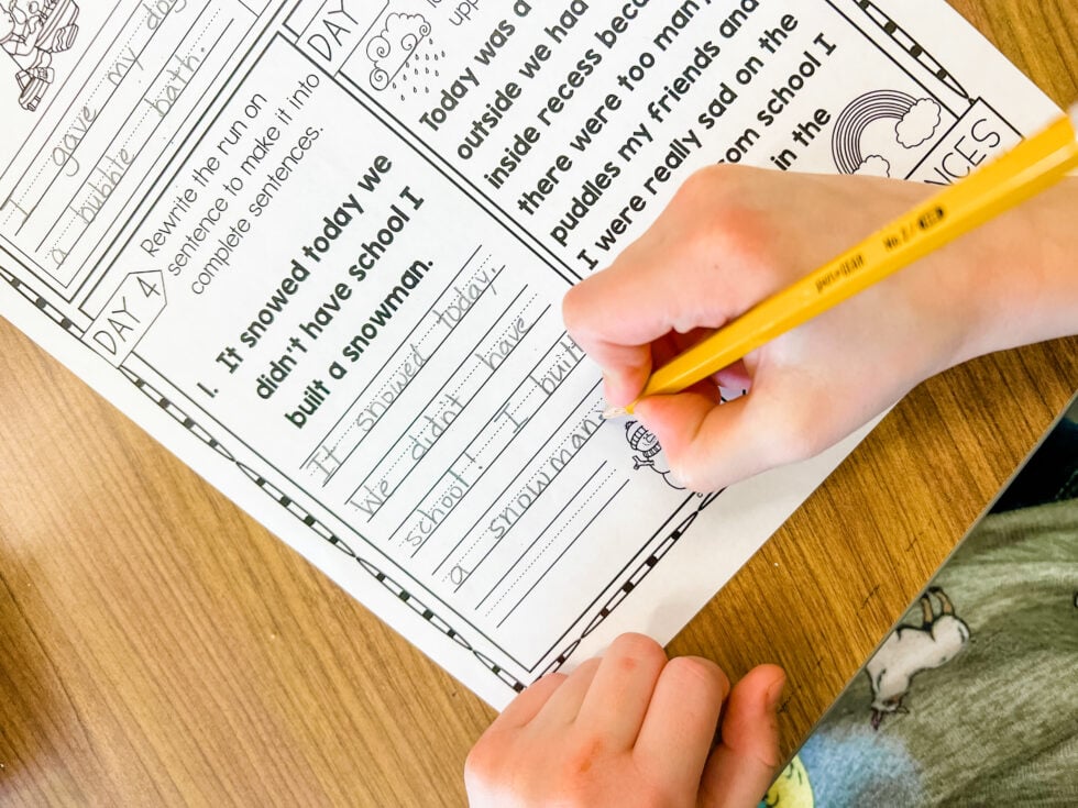 How to Fix a Run-On Sentence - Lucky Little Learners