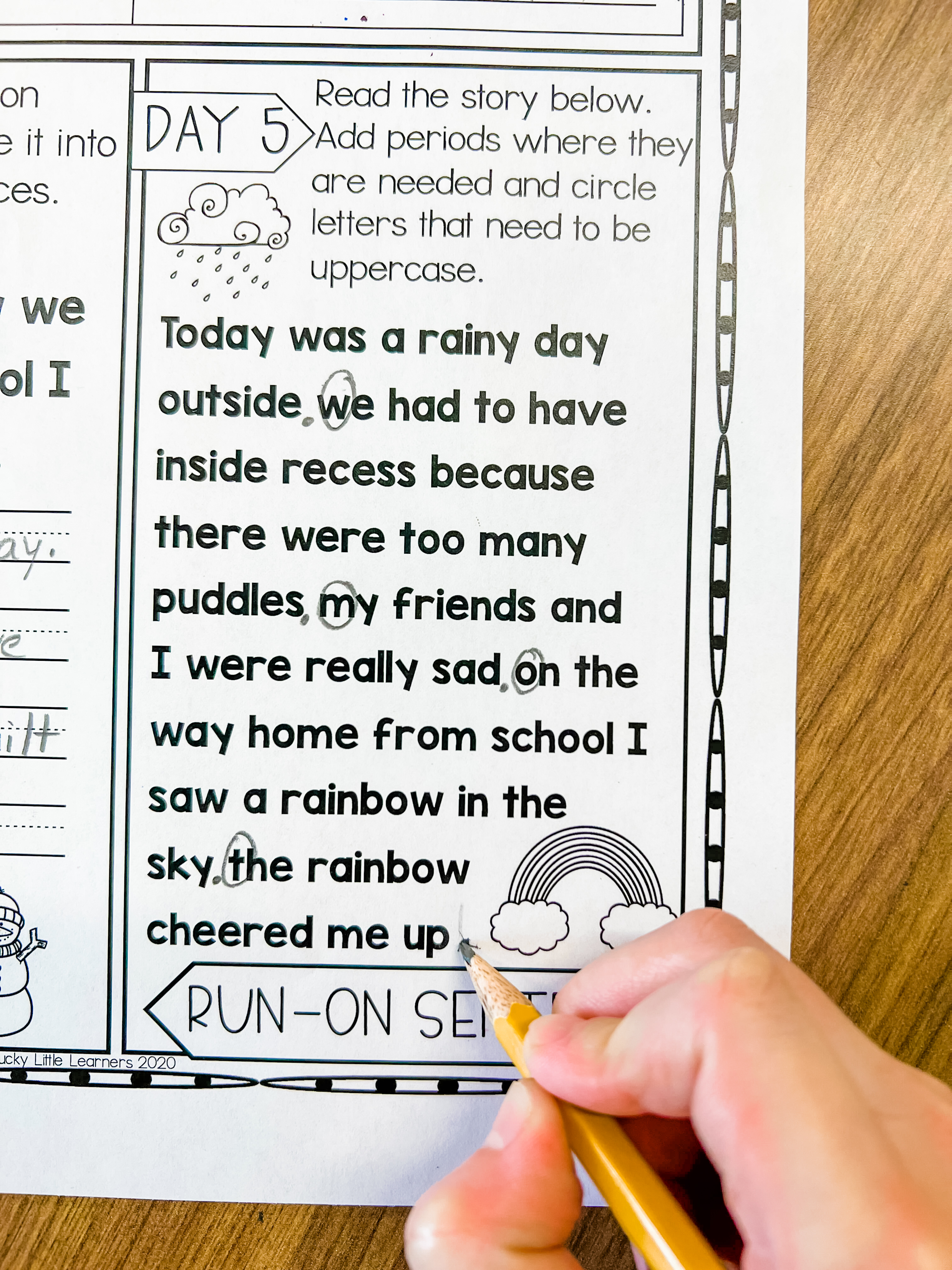 How to Fix a Run-On Sentence - Lucky Little Learners