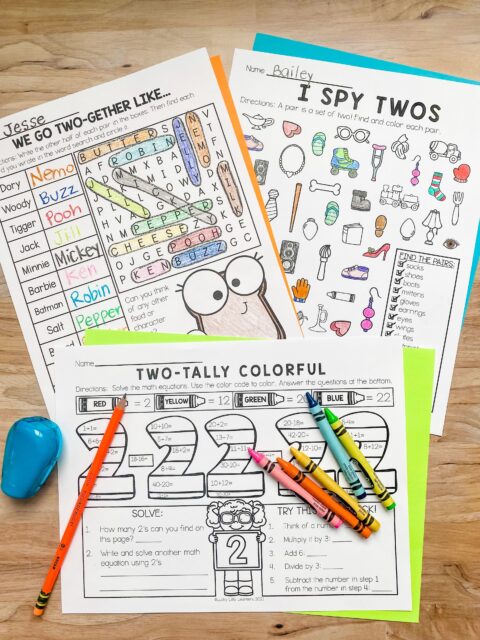 Two's Day Teacher Favorites & Freebies - Lucky Little Learners
