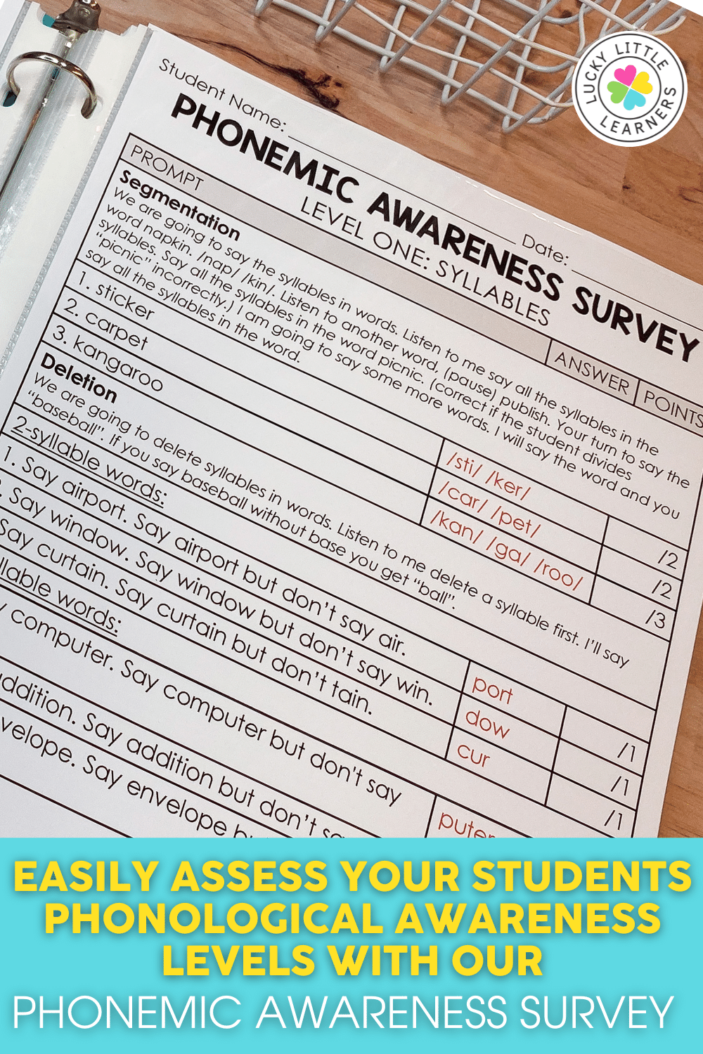 Building Phonological Awareness with Literacy Center Activities - Lucky ...