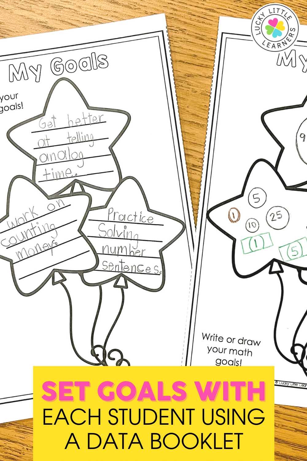 Student Data Tracking Booklets for Math & Literacy - Lucky Little Learners