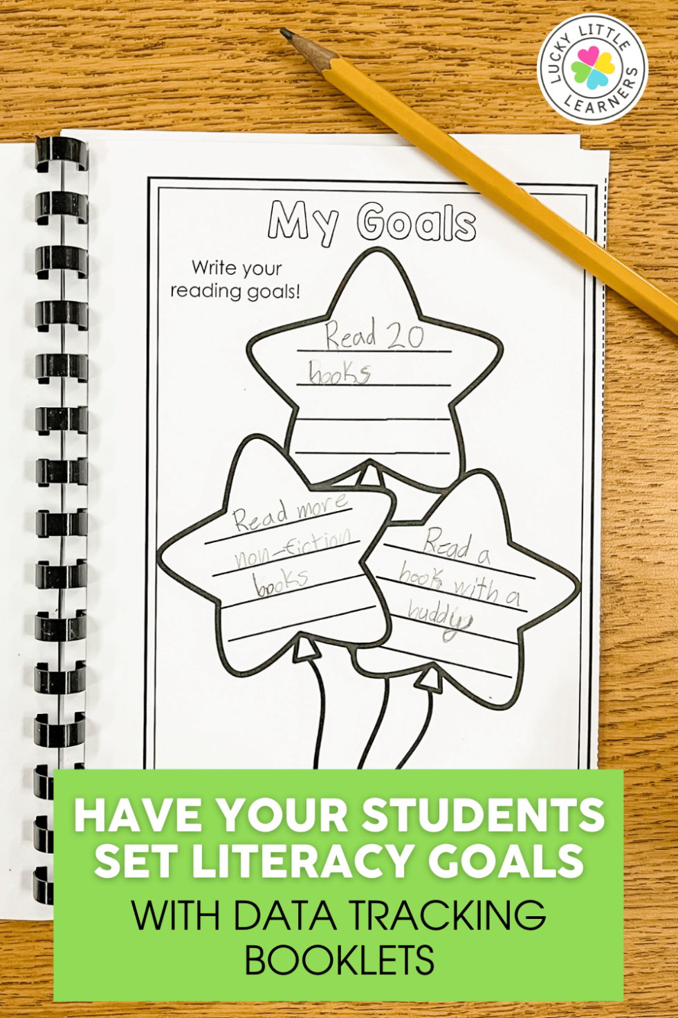 Student Data Tracking Booklets for Math & Literacy - Lucky Little Learners