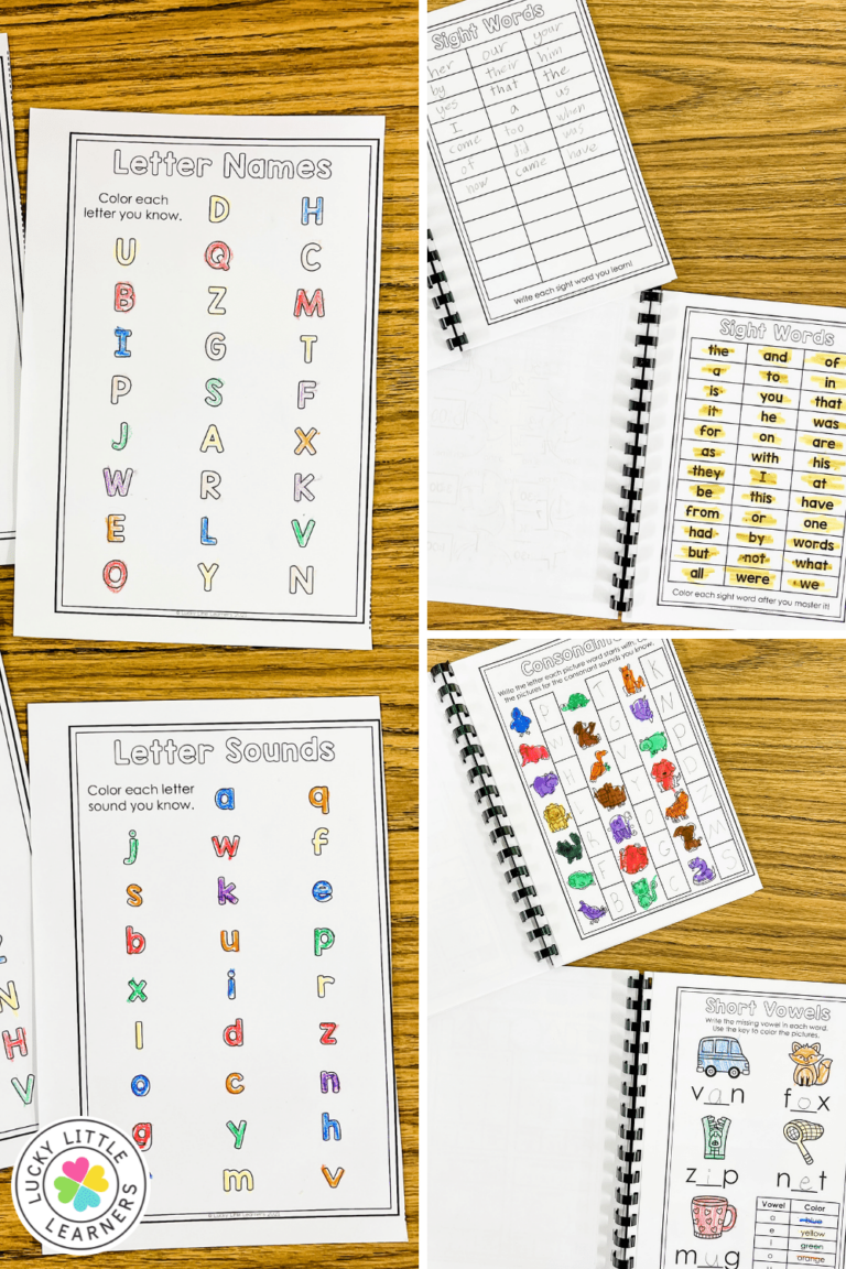 Student Data Tracking Booklets for Math & Literacy - Lucky Little Learners