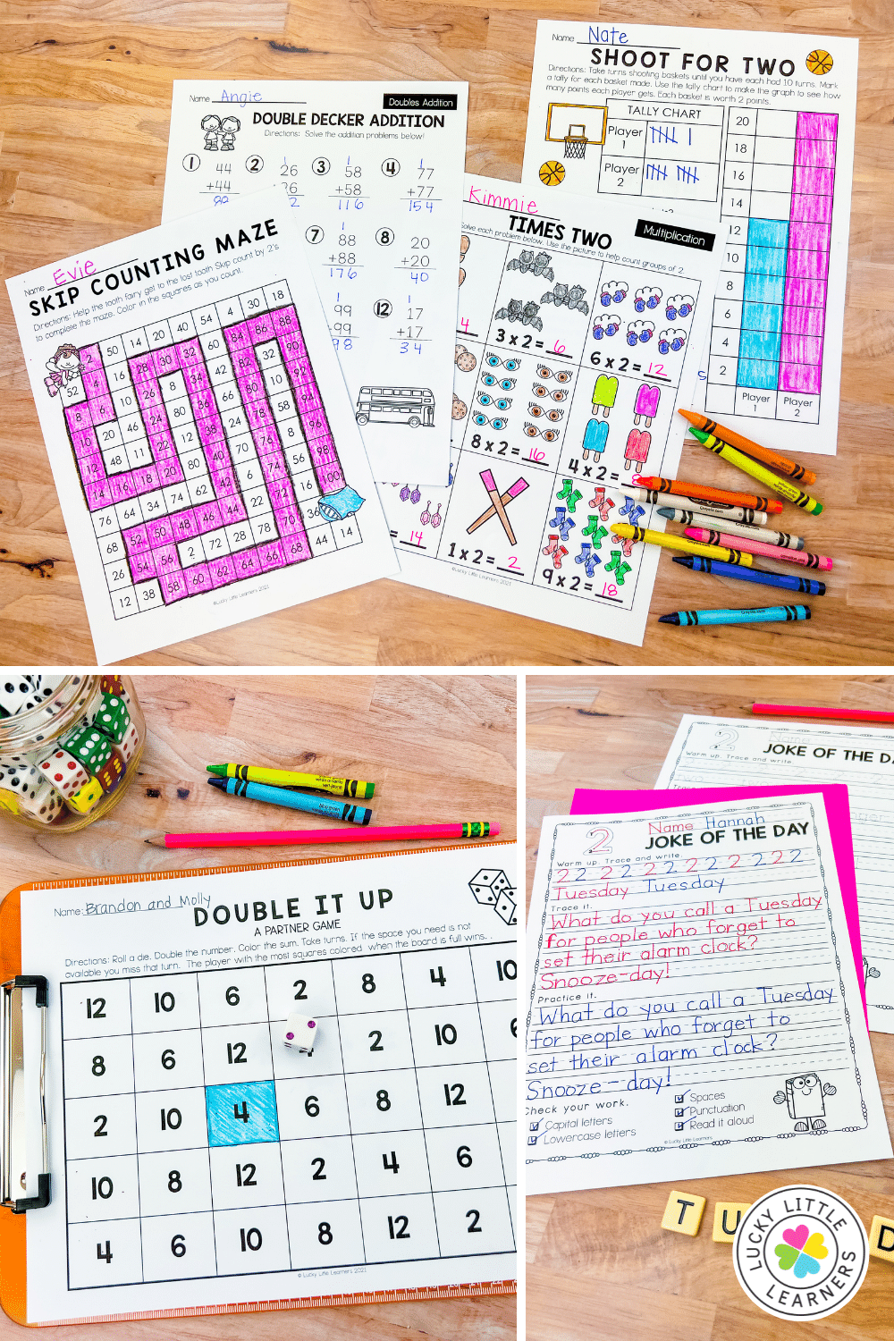 Two's Day Teacher Favorites & Freebies - Lucky Little Learners