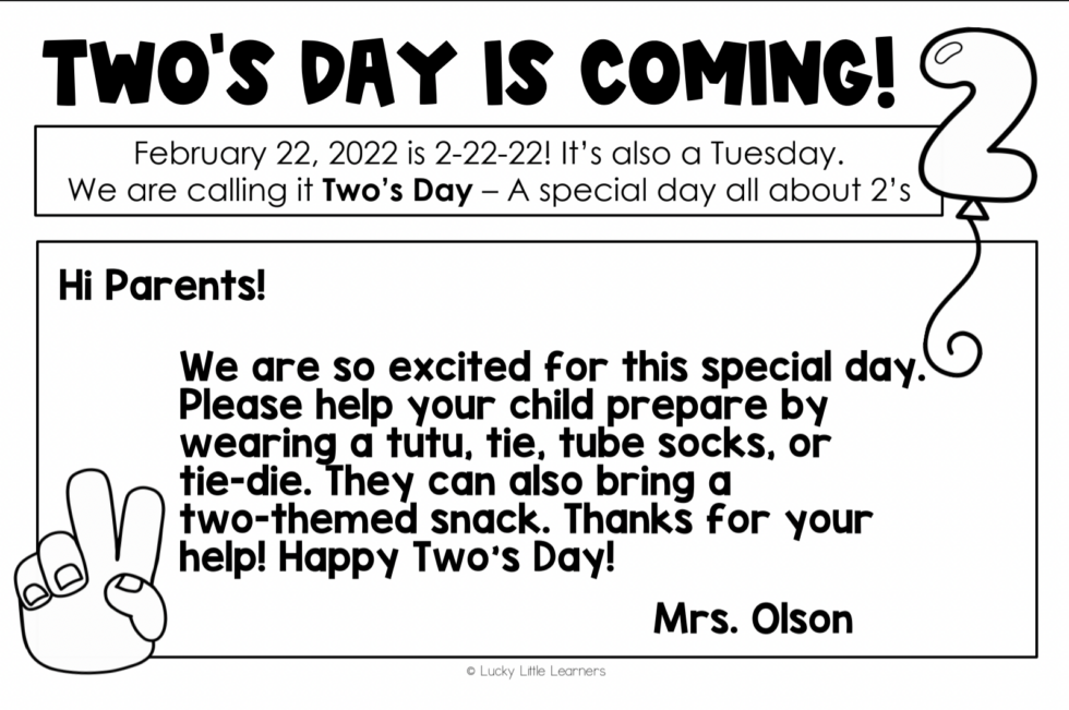 Two's Day Teacher Favorites & Freebies - Lucky Little Learners
