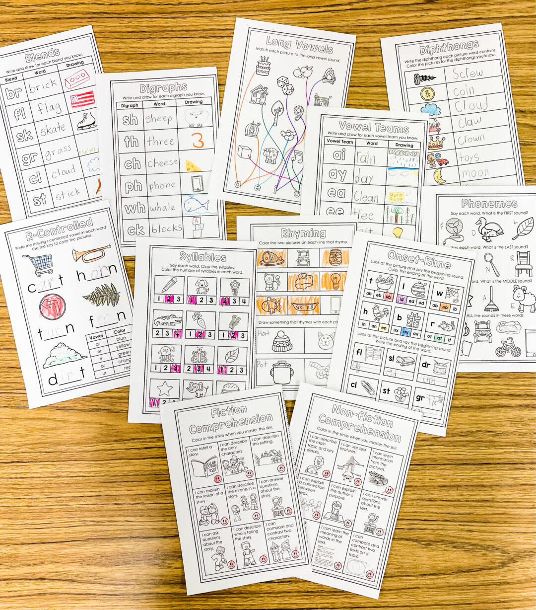 Student Data Tracking Booklets for Math & Literacy - Lucky Little Learners
