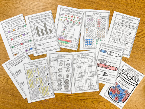 Student Data Tracking Booklets for Math & Literacy - Lucky Little Learners