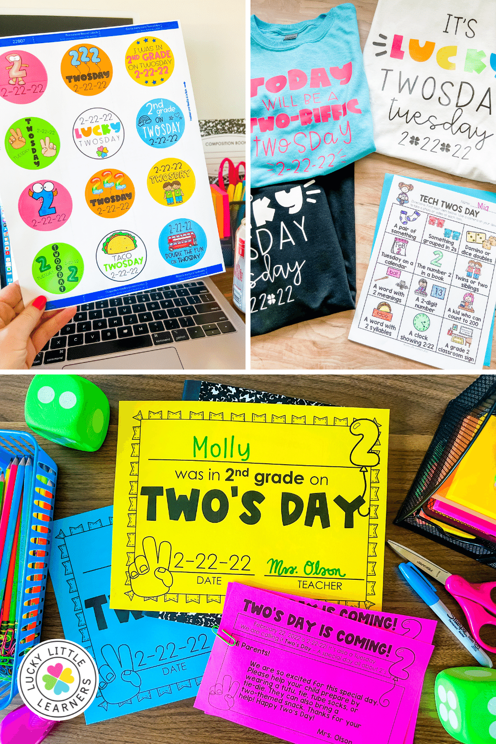 Two's Day Teacher Favorites & Freebies - Lucky Little Learners